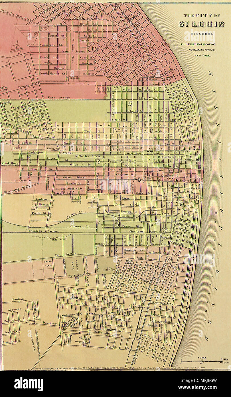 St. Louis in 1865 Stock Photo - Alamy