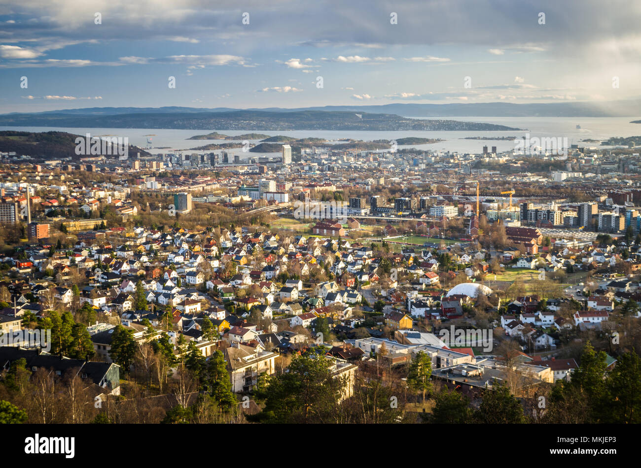 Panoramic view of centrum of oslo hi-res stock photography and images ...
