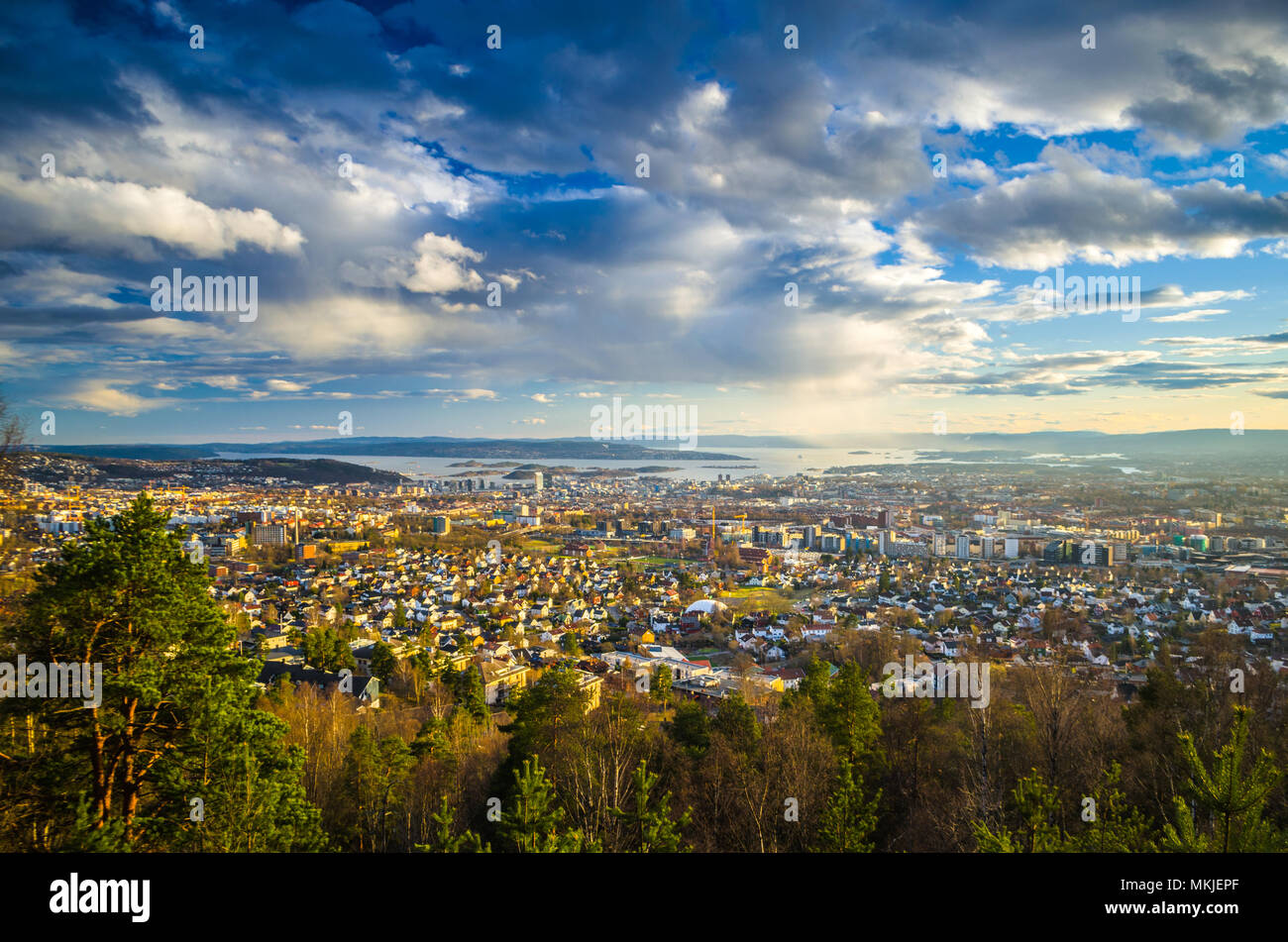 Panoramic view of centrum of oslo hi-res stock photography and images ...