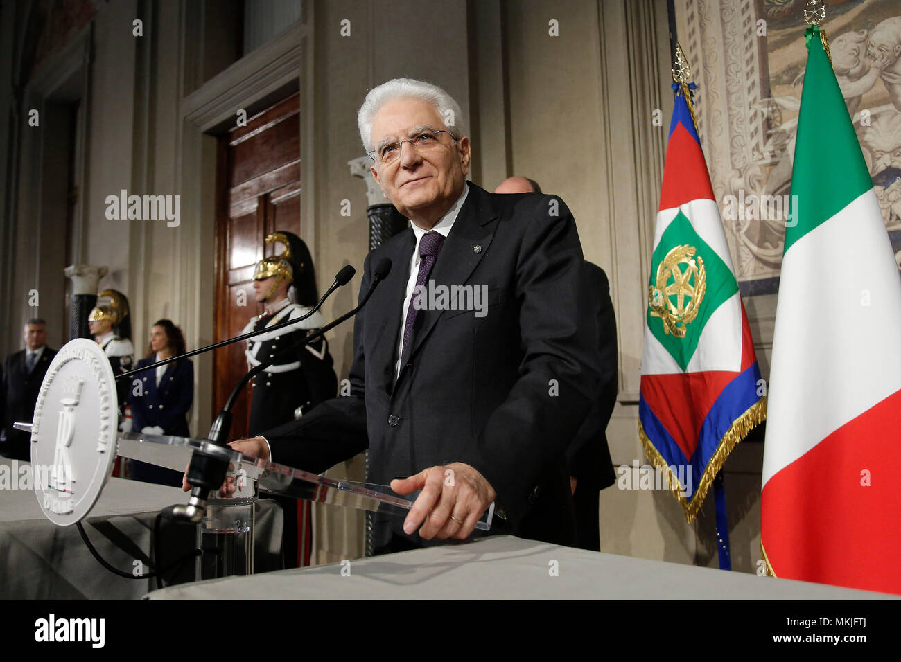 Italian President of the Republic Sergio Mattarella Roma 07/05/2018 ...