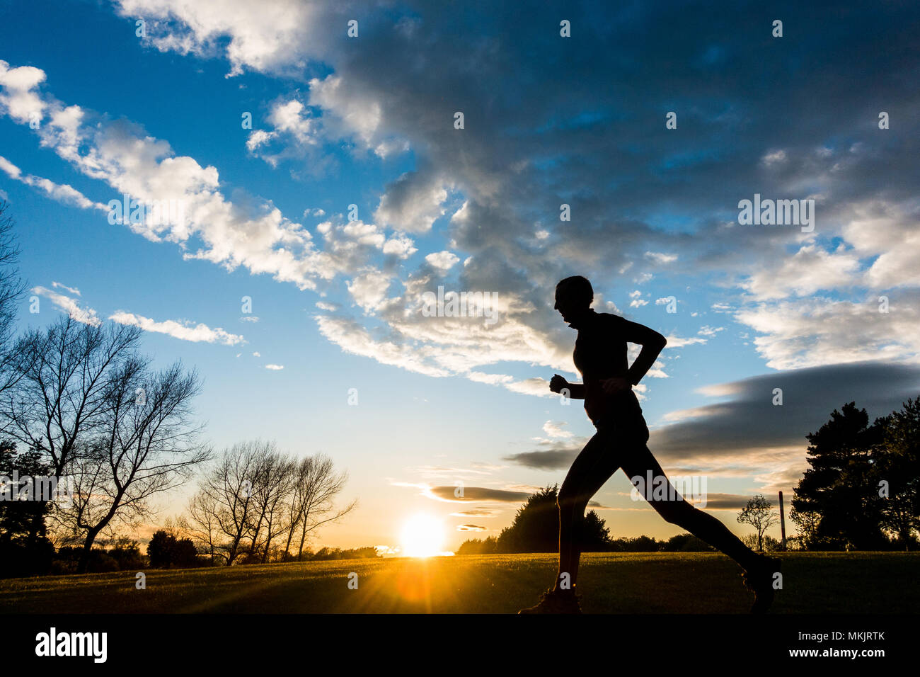 Billingham, north east England, UK. 8th May, 2018. Weather: Jogger at ...