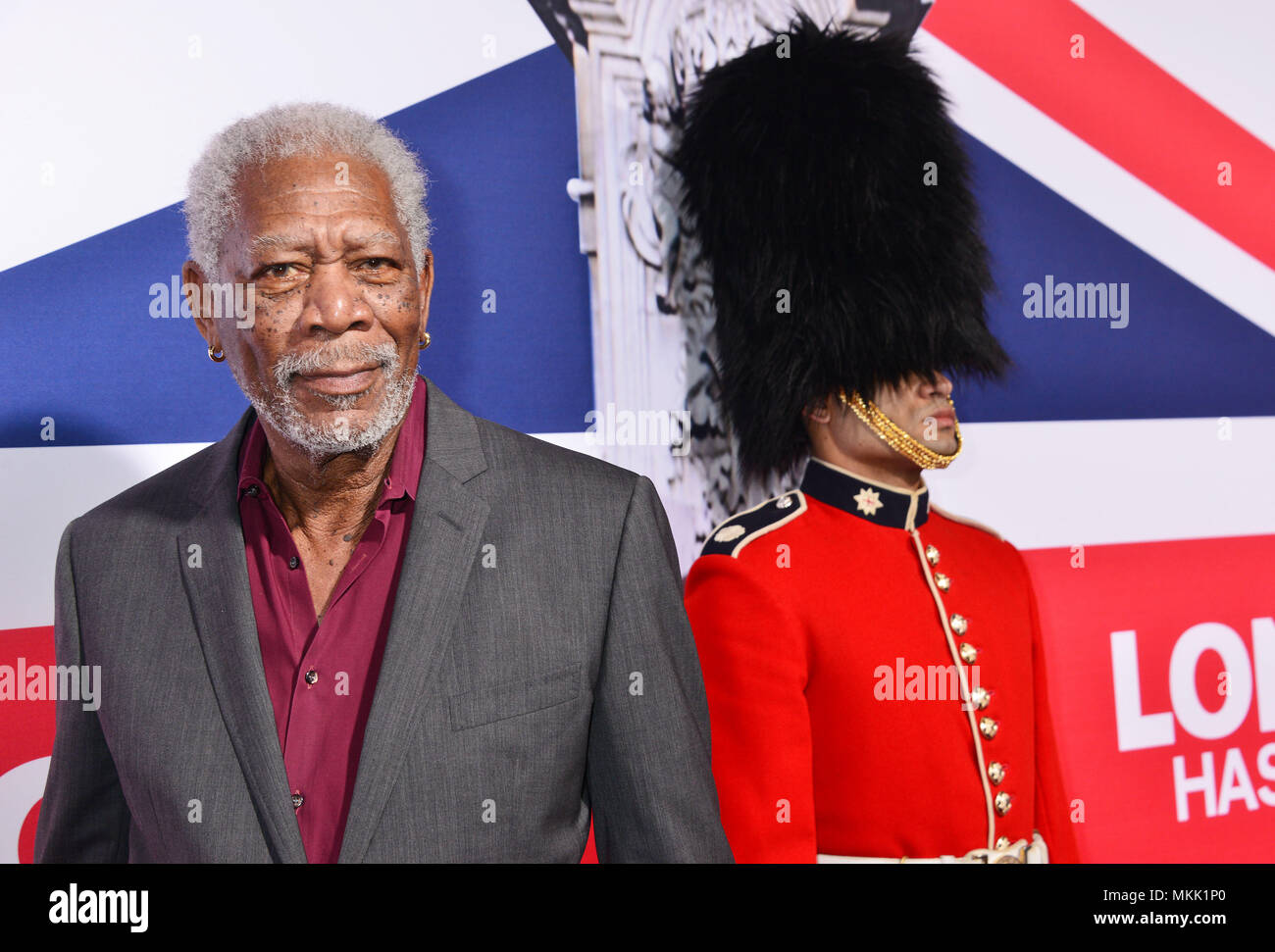 Morgan Freeman 006 arriving London Has Fallen Premiere at the Arclight ...