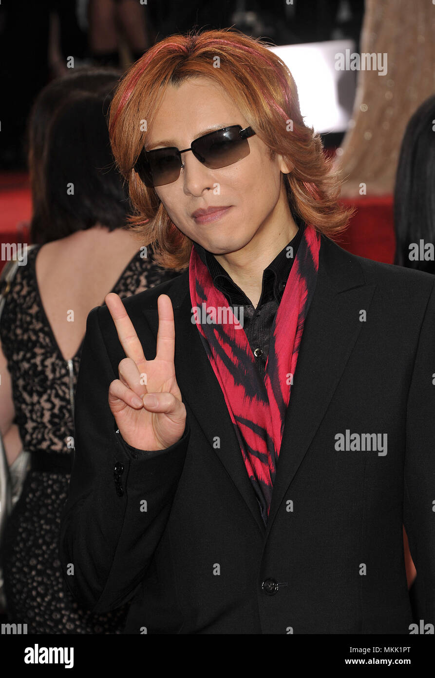 Yoshiki - Japanese singer at The 2012 Golden Globe Awards at the ...