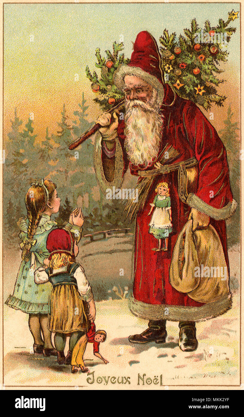 Children Meeting Santa Stock Photo - Alamy