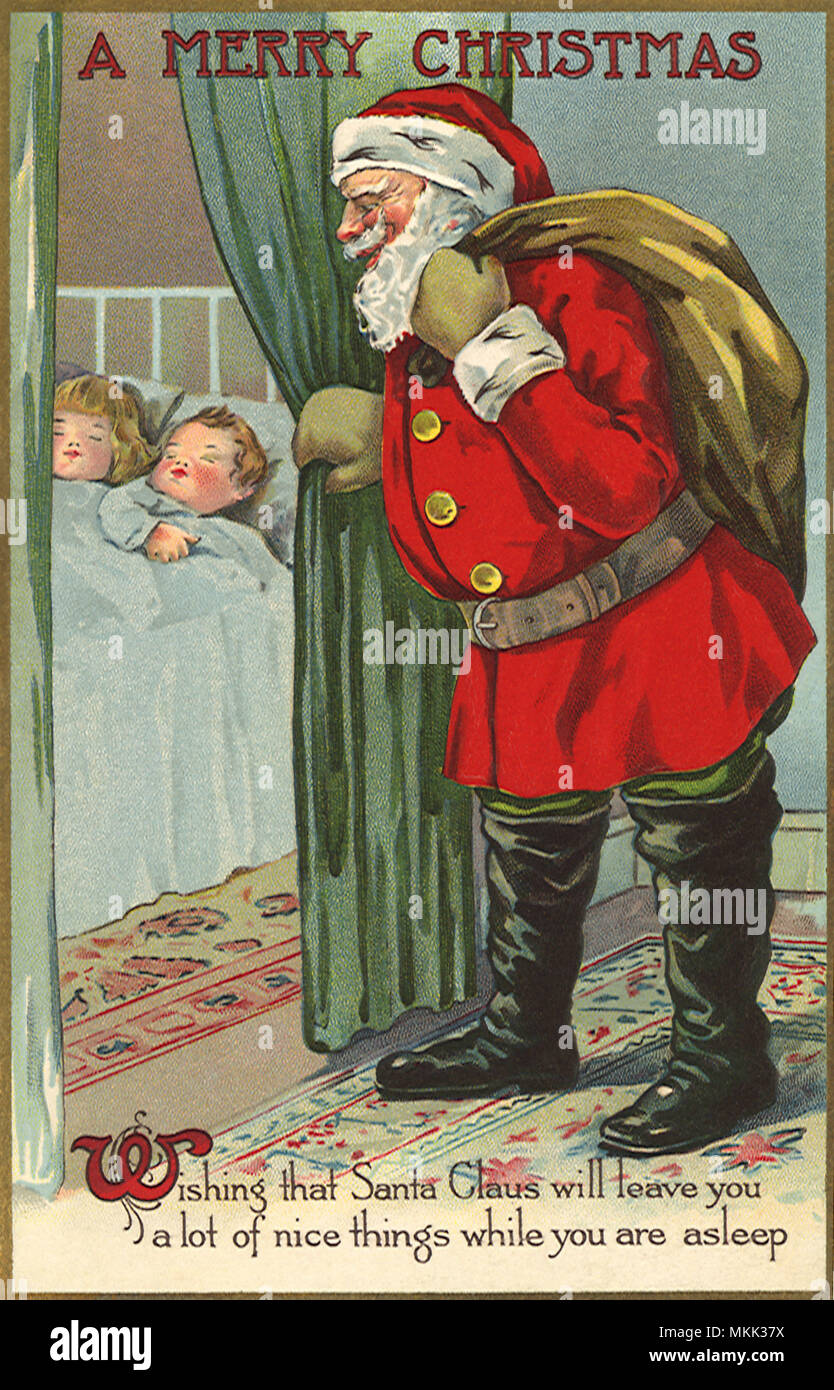 Two santas hi-res stock photography and images - Alamy