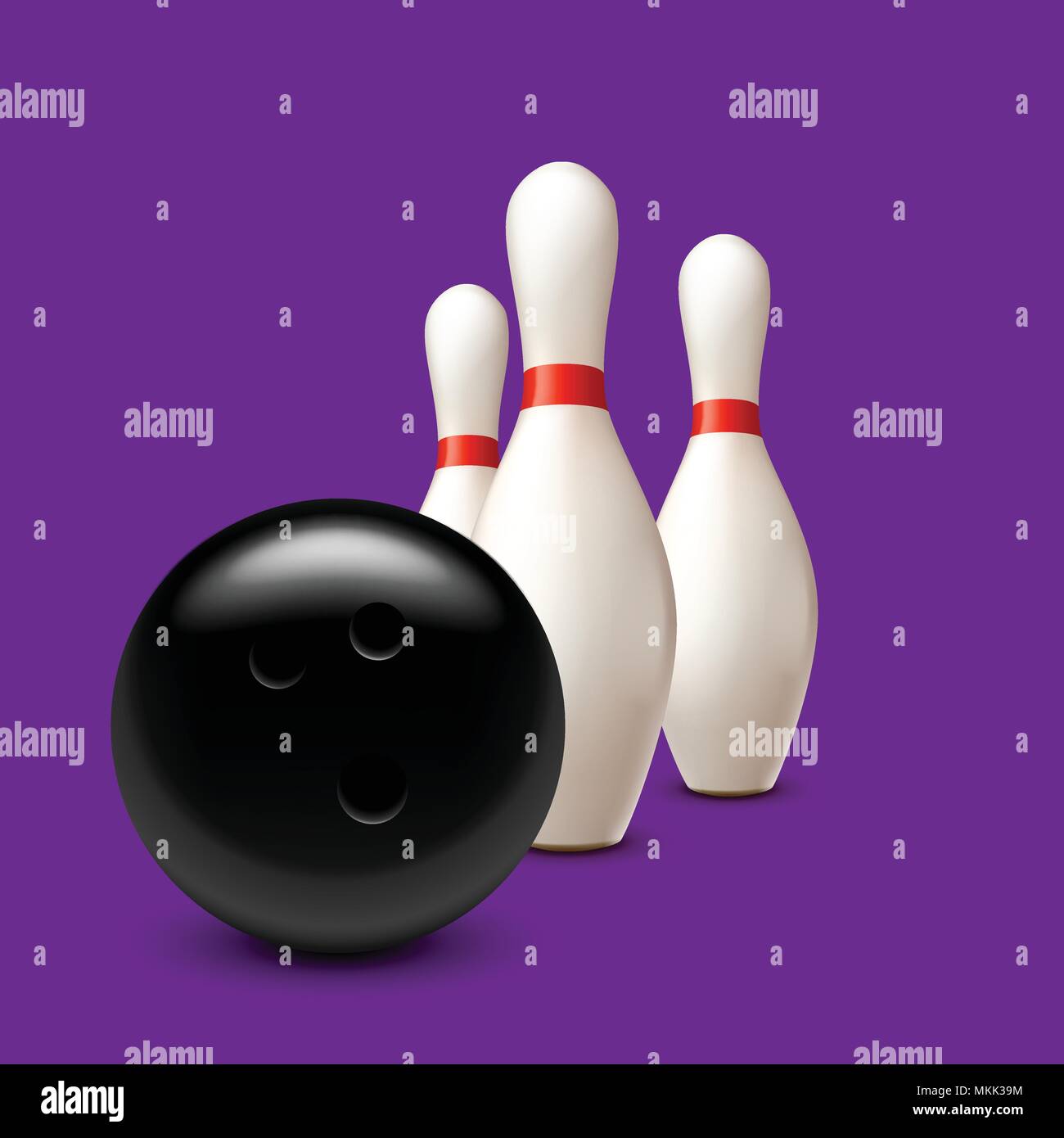 three pins and ball Stock Vector Image & Art - Alamy