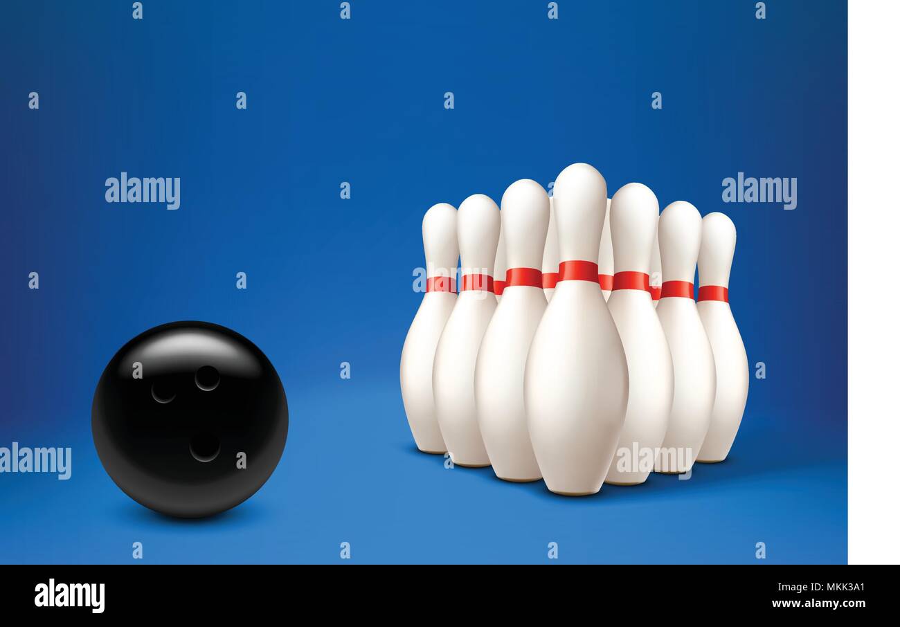 Bowling lane Stock Vector Images - Alamy