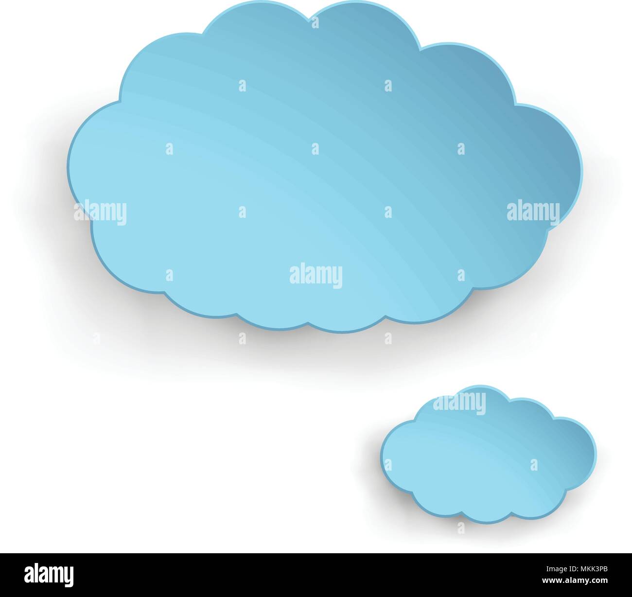 White blank paper cloud Stock Vector Images - Alamy