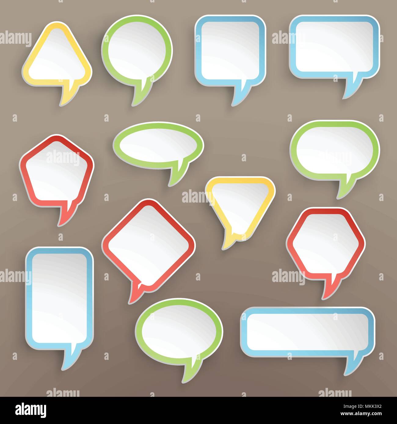 Blank labels white background Stock Vector Images - Alamy