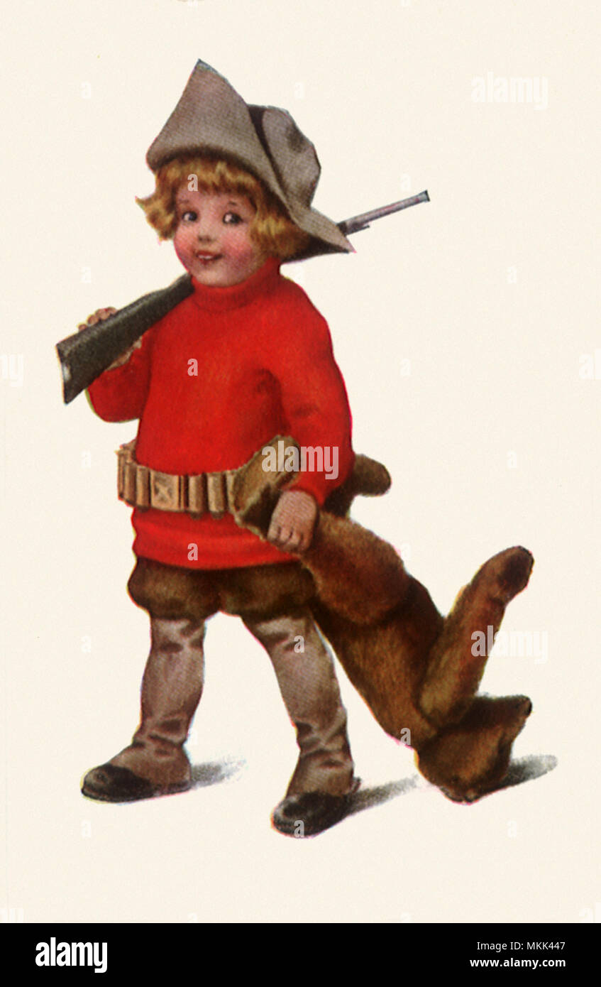 Boy Plays Hunter Stock Photo - Alamy