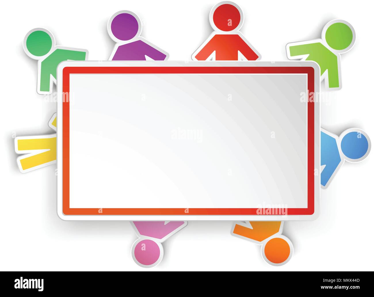 Paper chain people diversity Stock Vector Images - Alamy