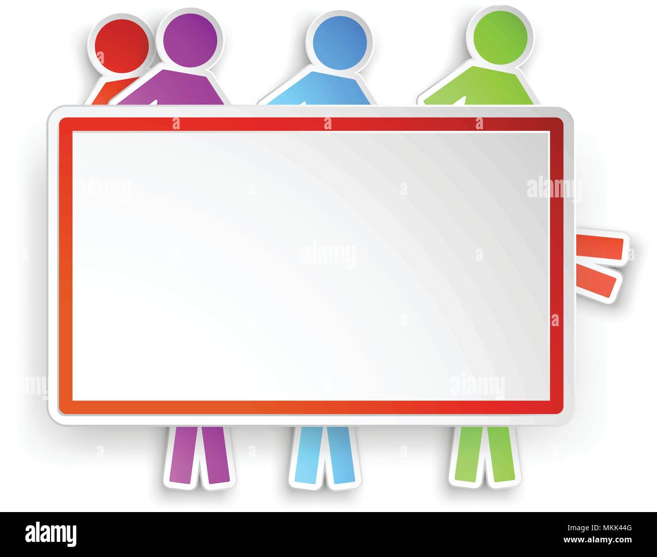 Paper chain people diversity Stock Vector Images - Alamy