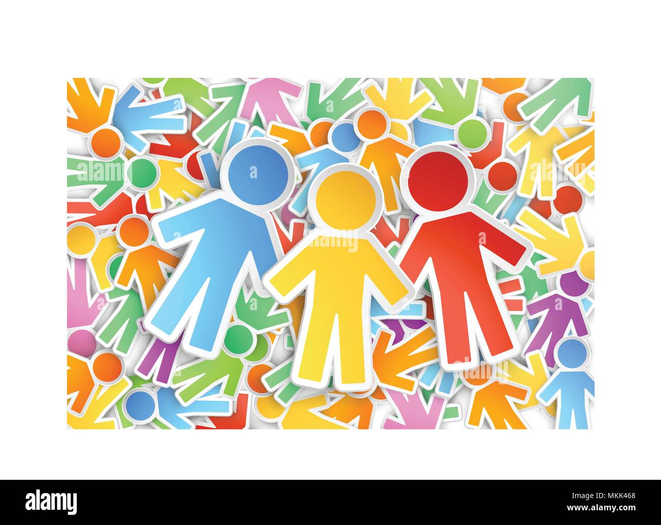 Linked together cutout Stock Vector Images - Alamy