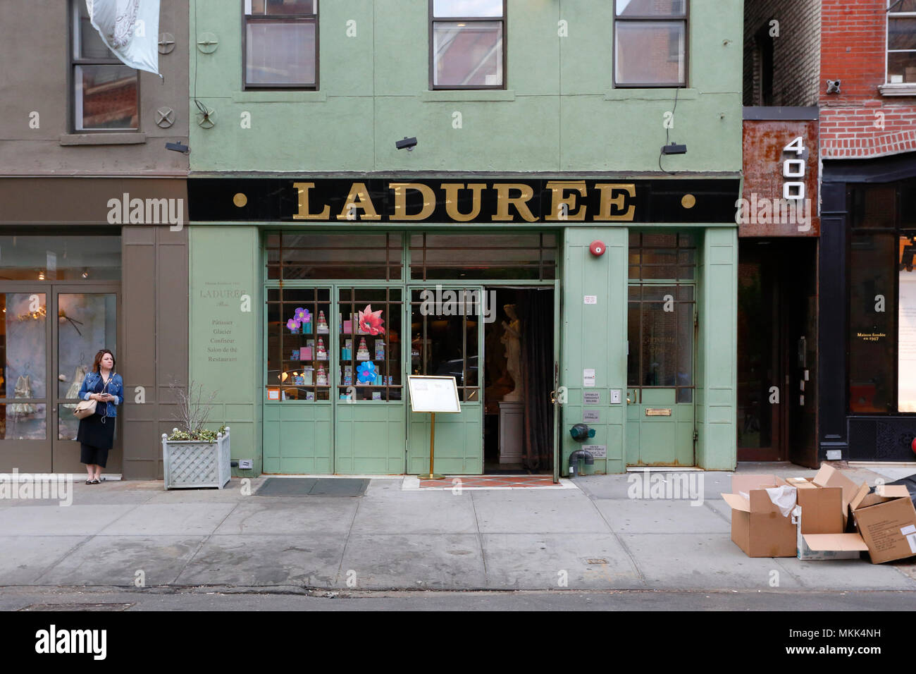 Ladurée SoHo, 398 W Broadway, New York, NY. exterior storefront of a ...