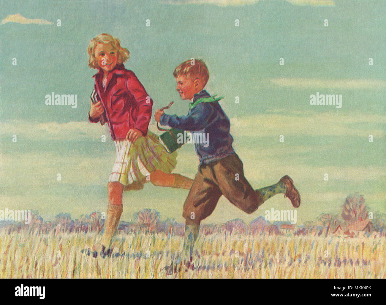 Vintage boy running hi-res stock photography and images - Alamy