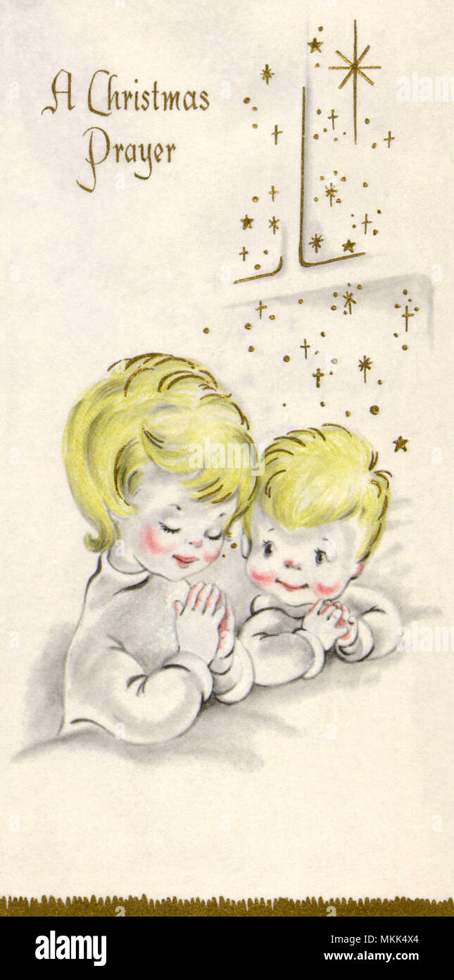 Two Kids Praying Stock Photo - Alamy