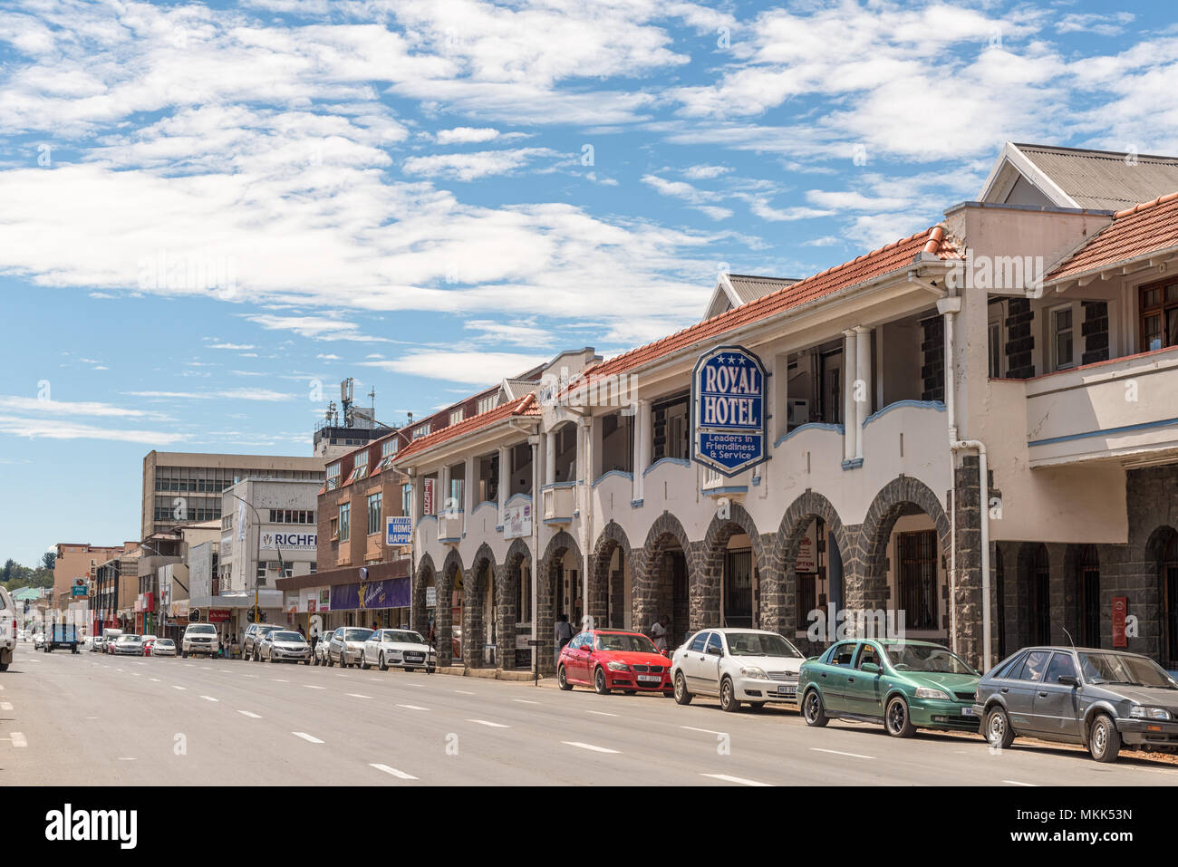 LADYSMITH, SOUTH AFRICA - MARCH 21, 2018: A street scene, with ...