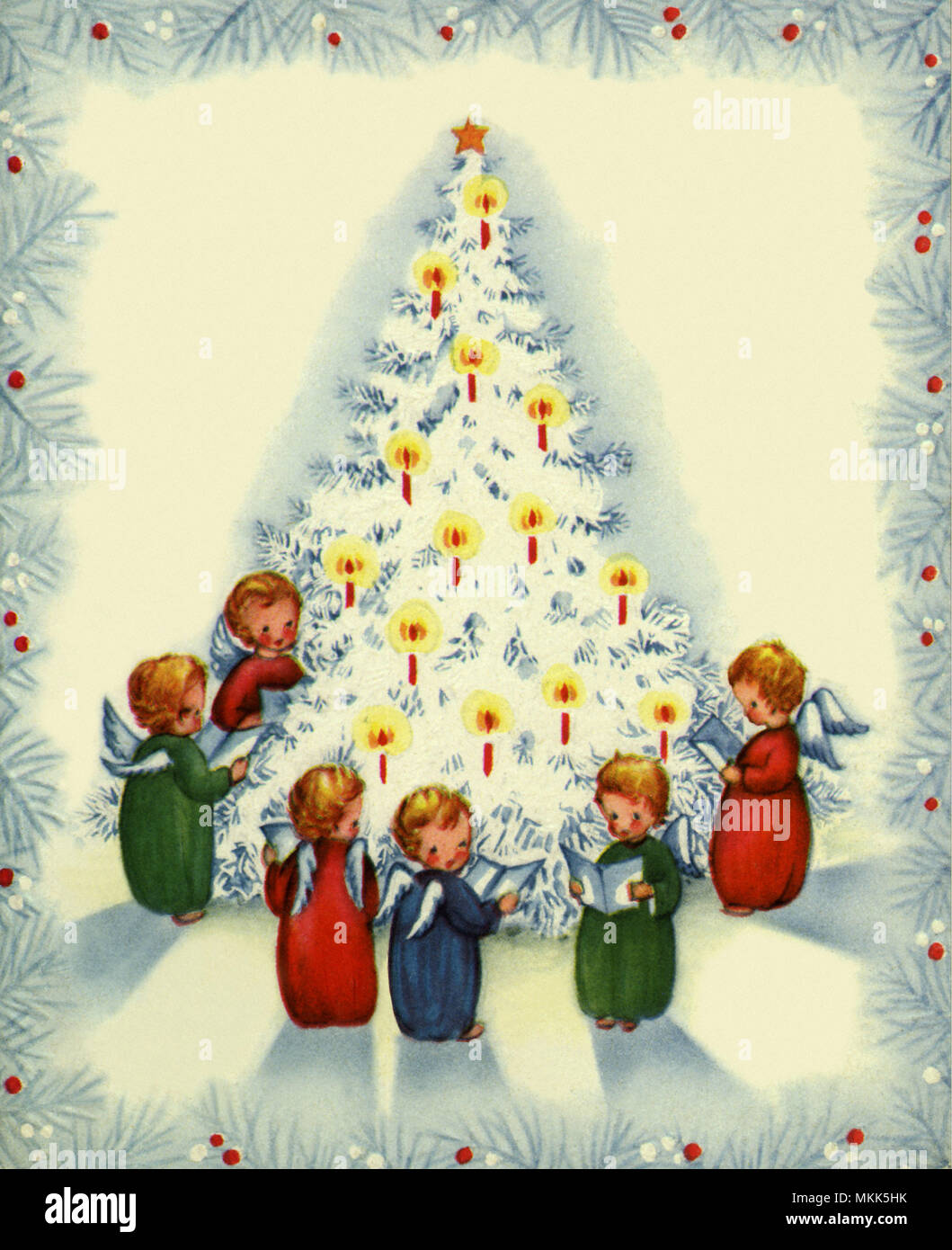 Angels Around Tree Stock Photo - Alamy