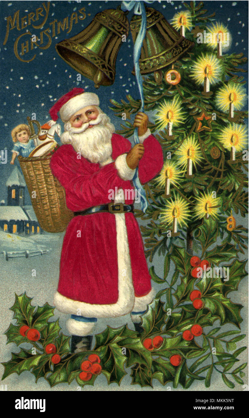 Santa Ringing Bells Stock Photo - Alamy
