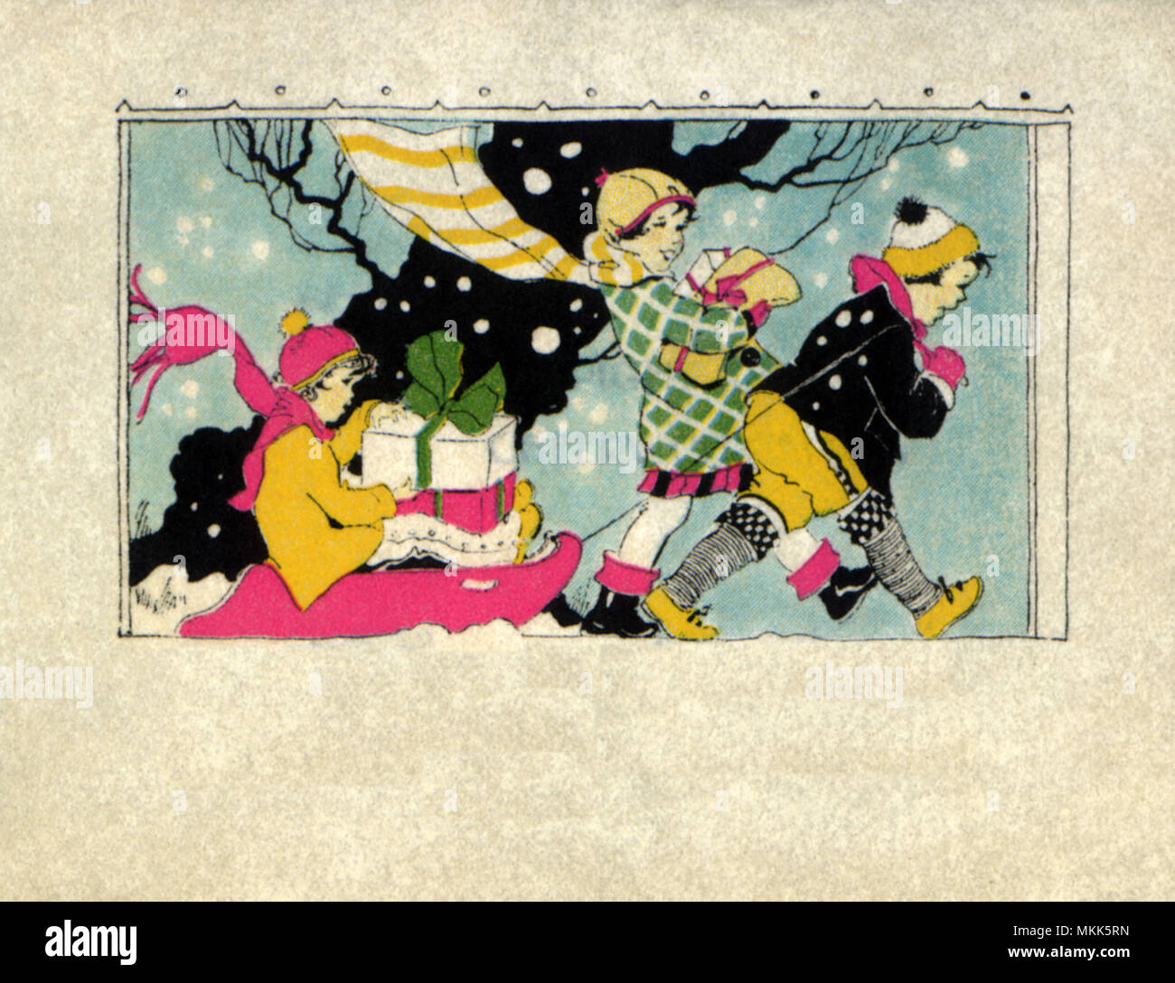 Children Snow Nostalgia High Resolution Stock Photography and Images ...