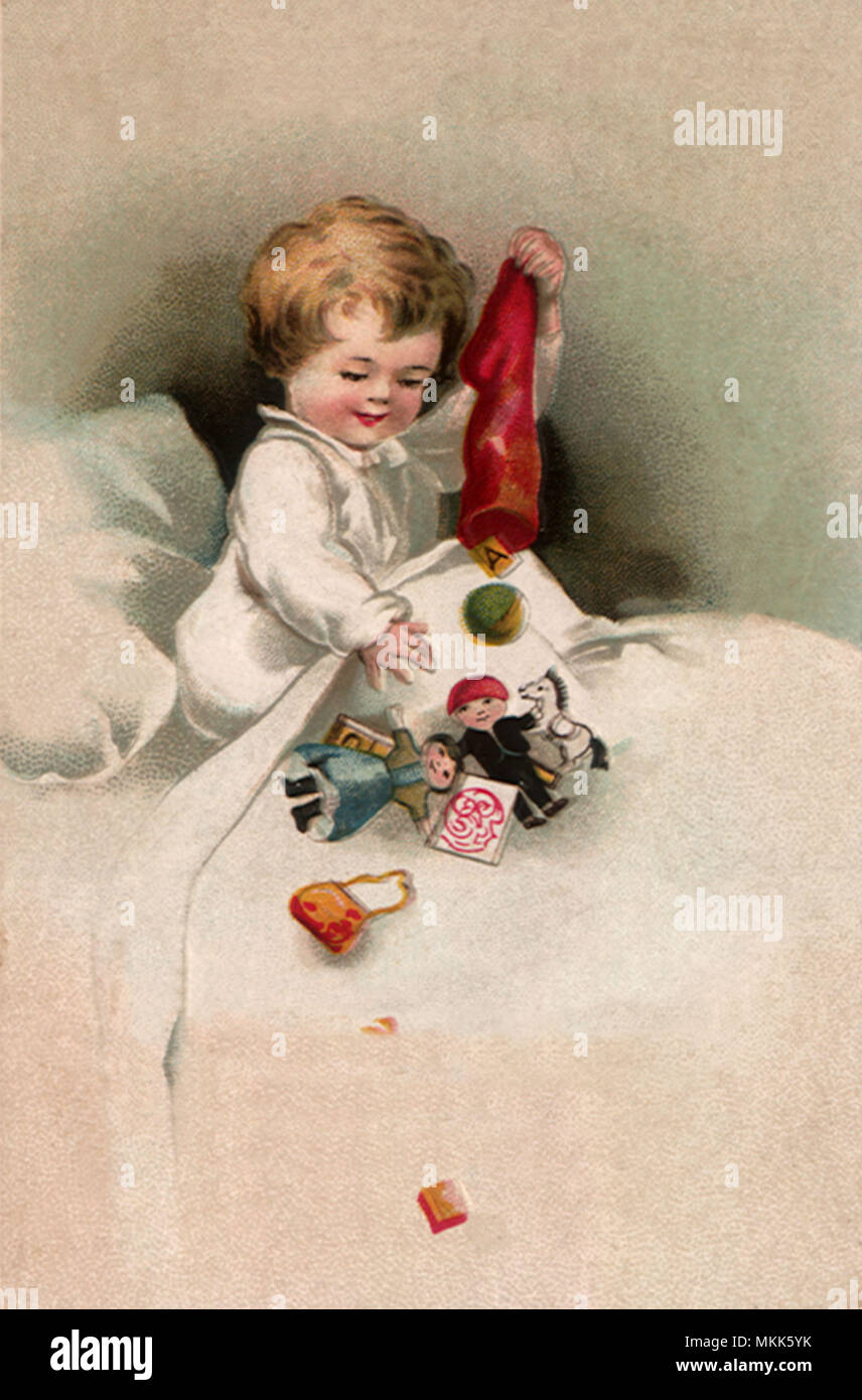 Child Empties Stocking Stock Photo - Alamy