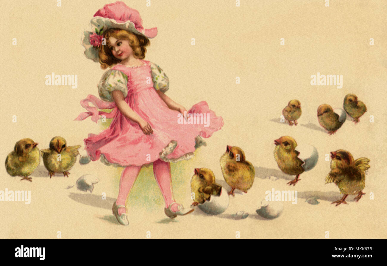 Girl hatching chicks hi-res stock photography and images - Alamy