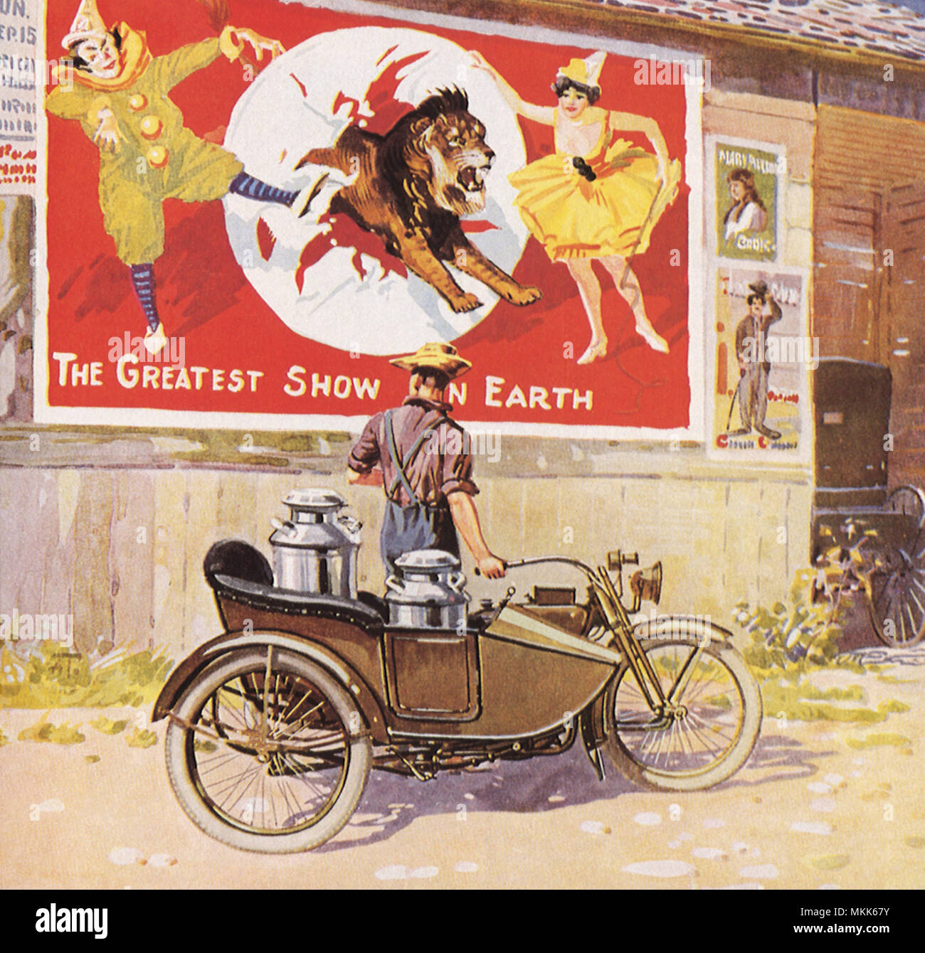 Circus Ad, Motorcycle Stock Photo - Alamy