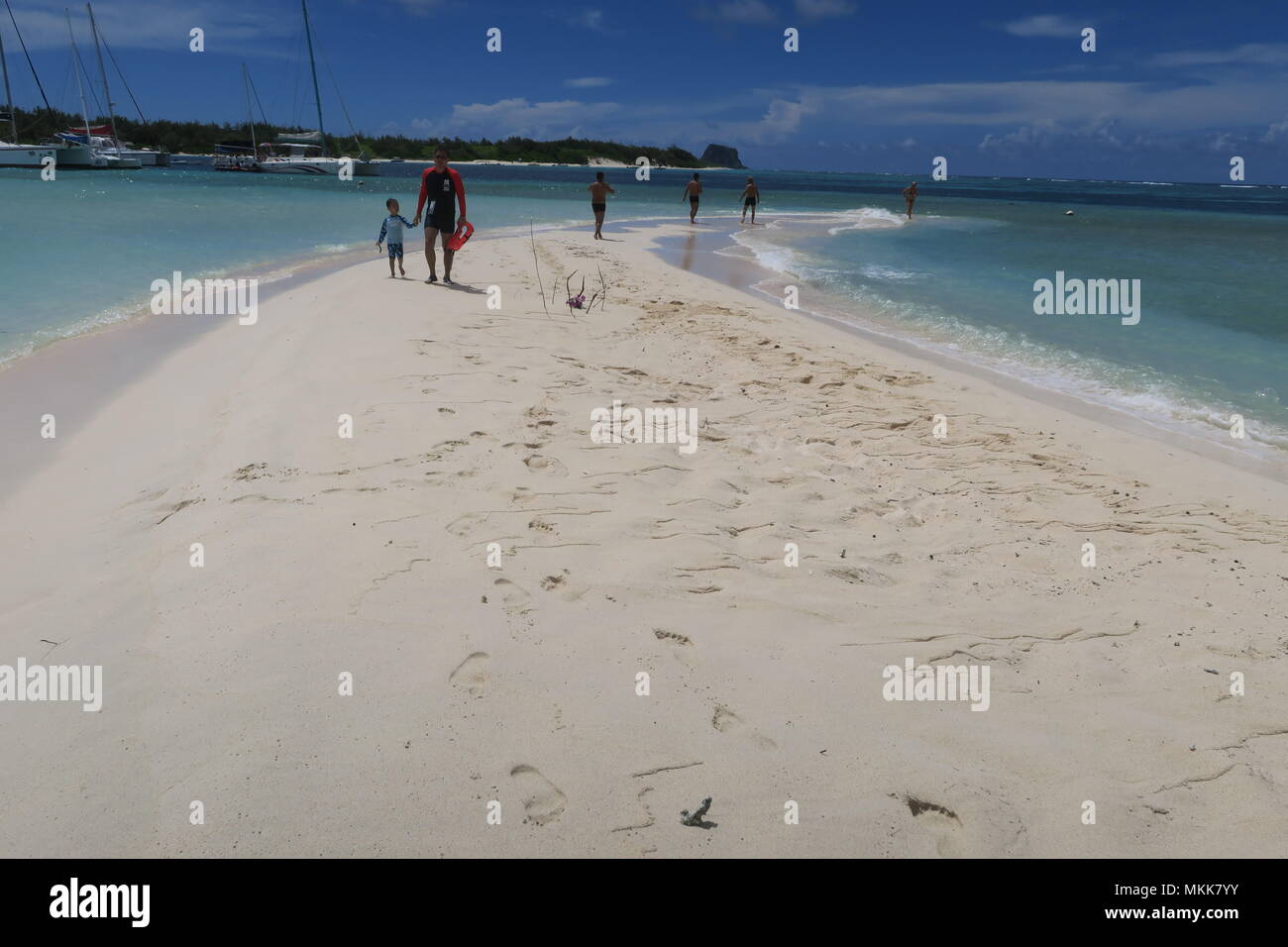 Nice sandy beach on Mauritius island Stock Photo - Alamy