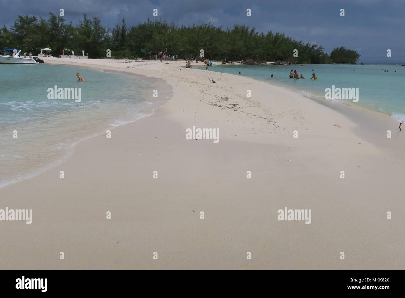 Nice sandy beach on Mauritius island Stock Photo - Alamy