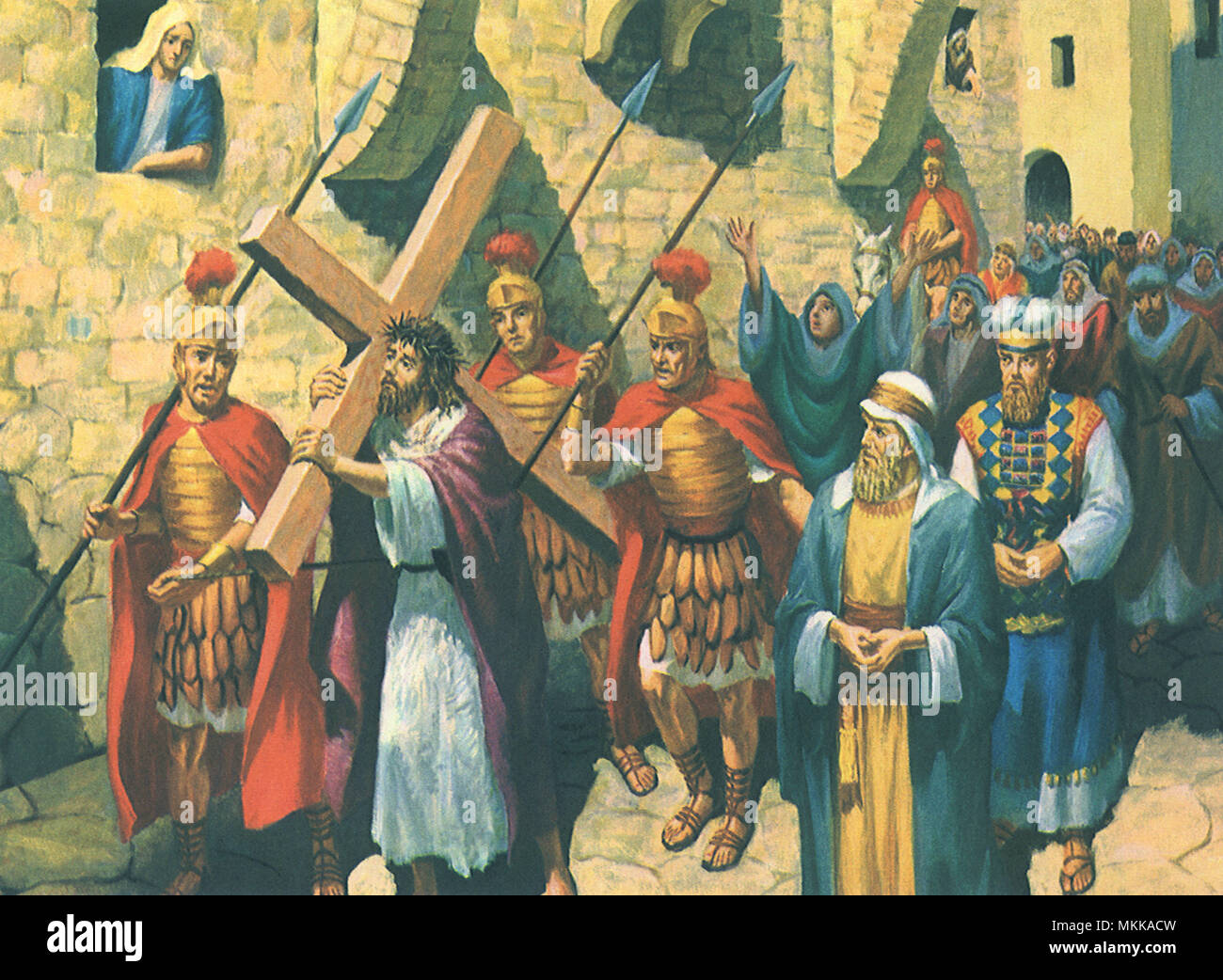 Jesus bearing cross hi-res stock photography and images - Alamy