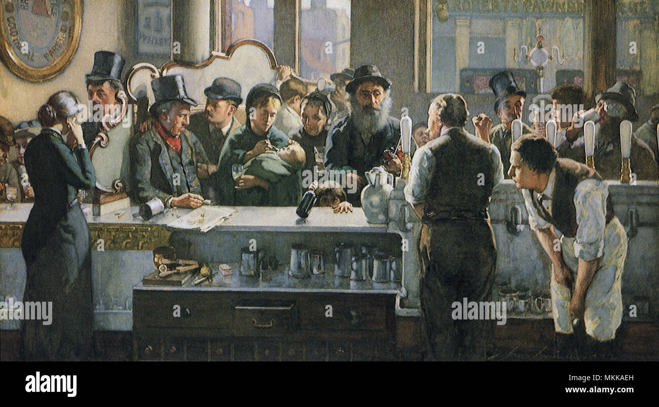 Behind the Bar Stock Photo - Alamy