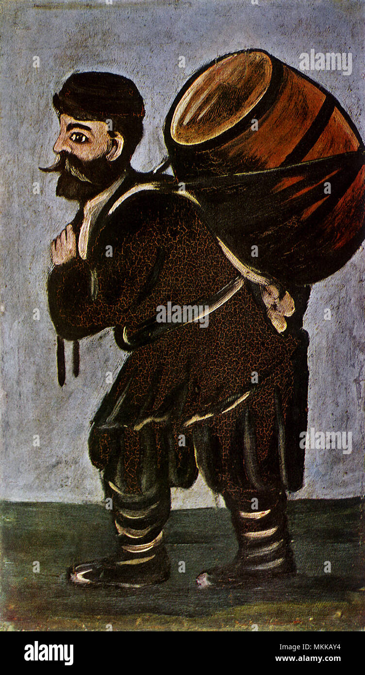 Man Carrying Keg Stock Photo - Alamy