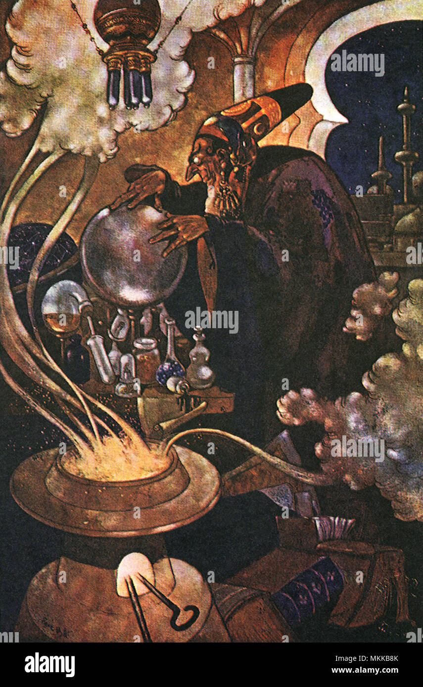 Magician at Work Stock Photo - Alamy