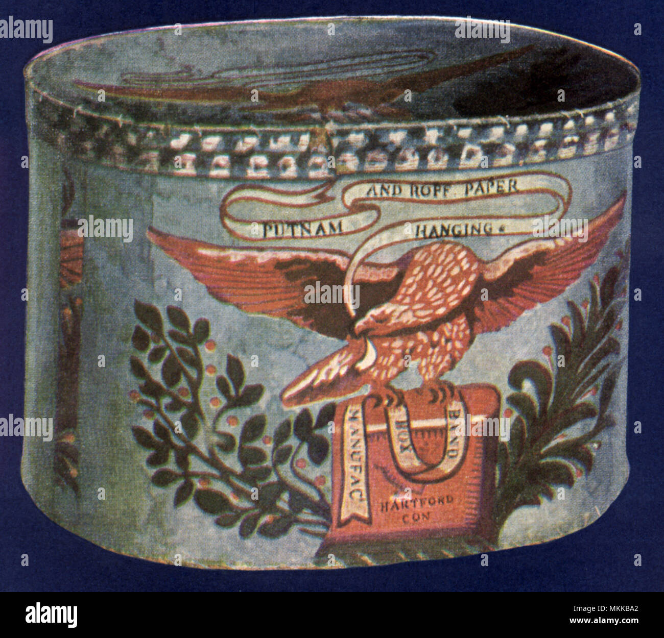 Can with Eagle Label Stock Photo - Alamy