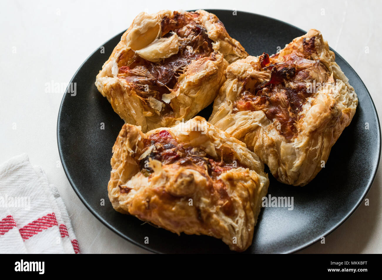 Turkish Bohca Borek with Pastrami / Pastirma Burek. Traditional Bakery ...