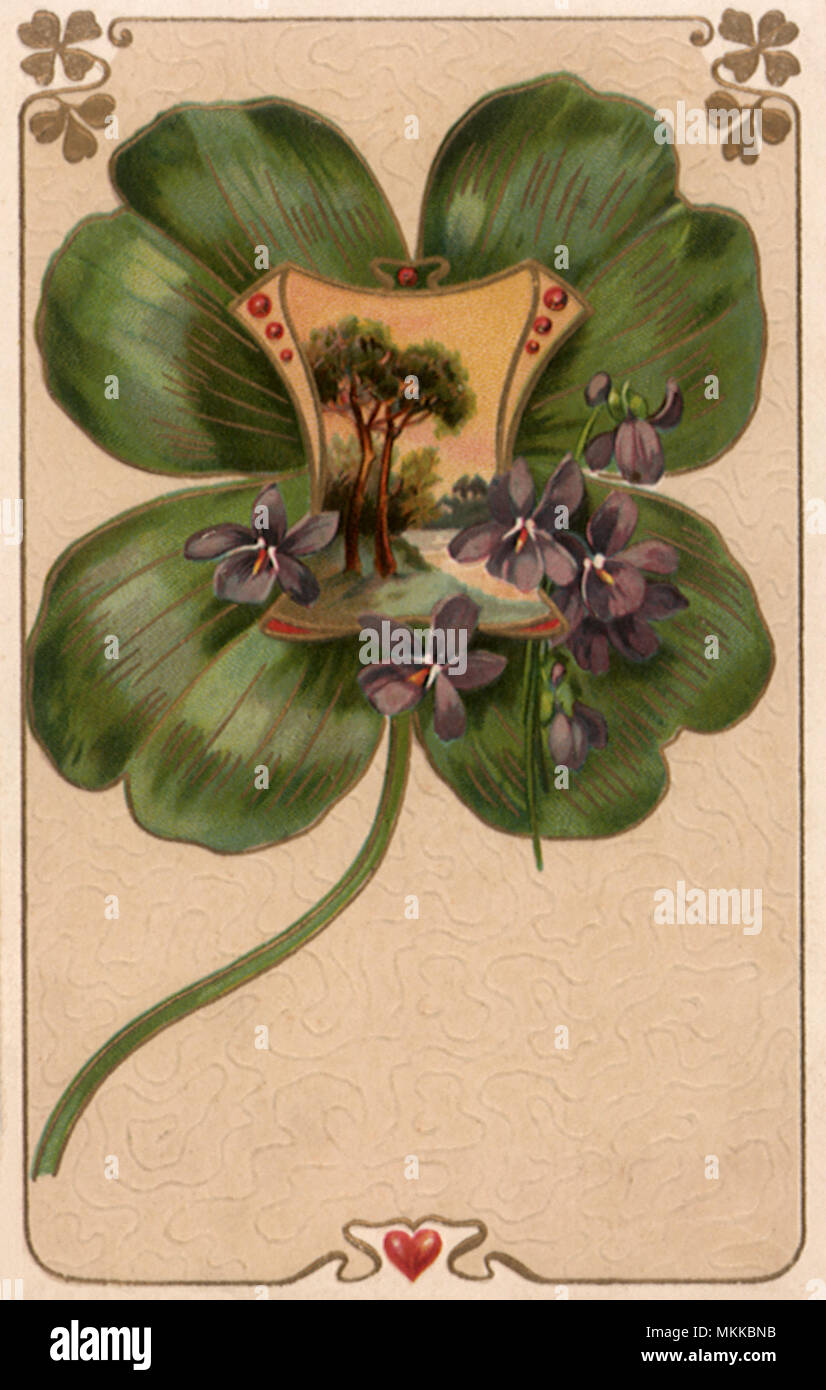 Large Clover on Card Stock Photo - Alamy