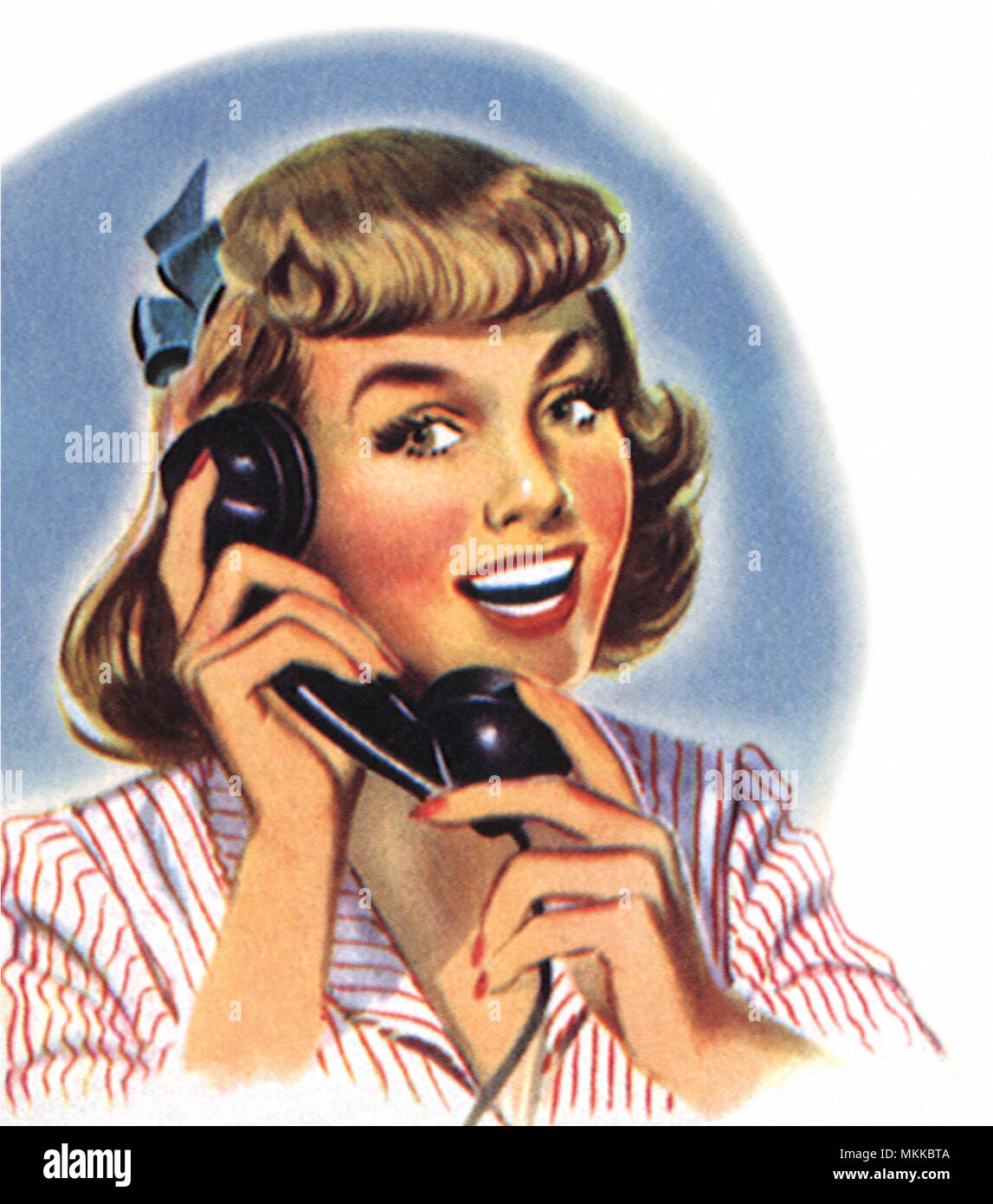 Excited woman vintage hi-res stock photography and images - Alamy