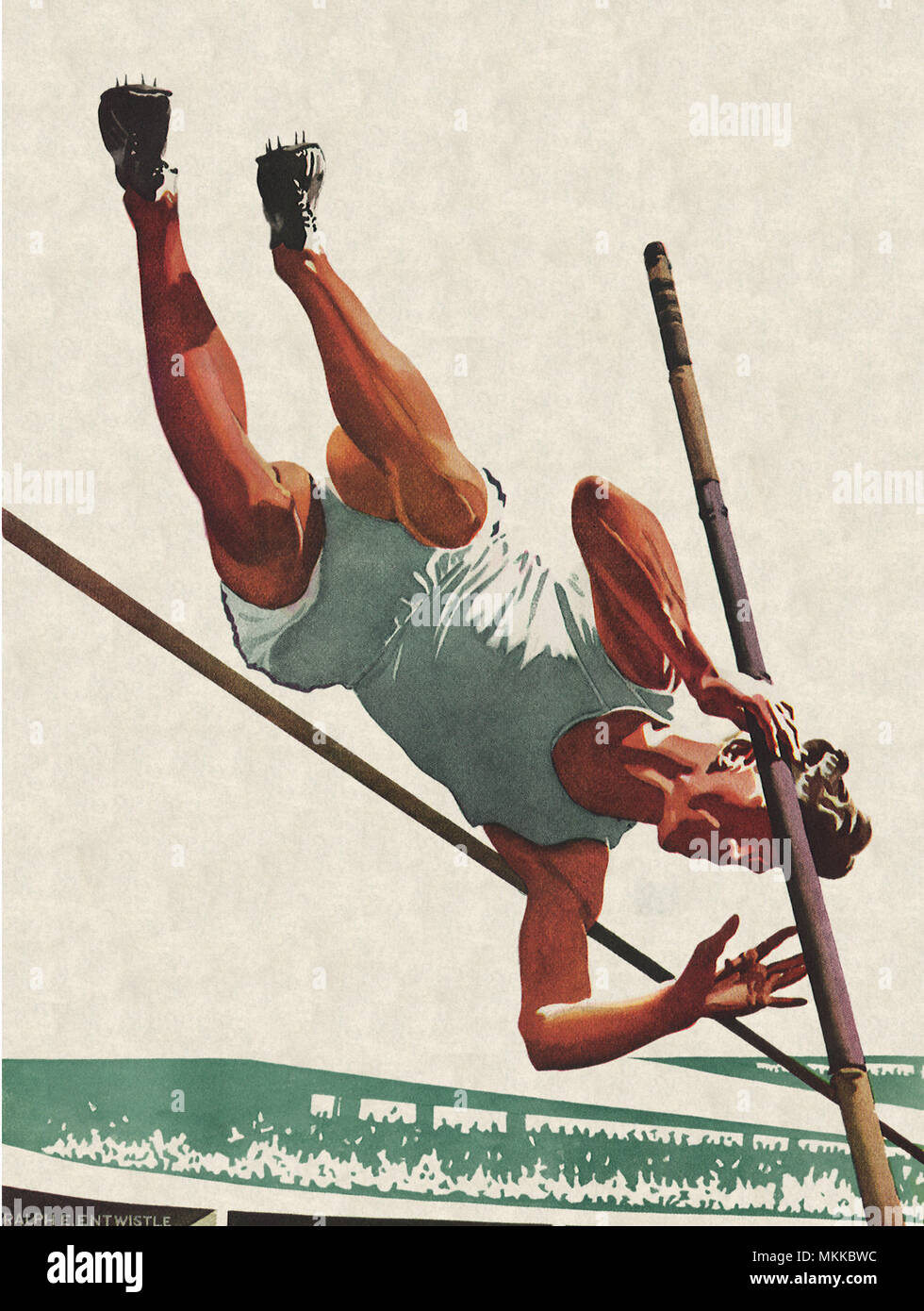 Man Pole Vaulting Stock Photo - Alamy