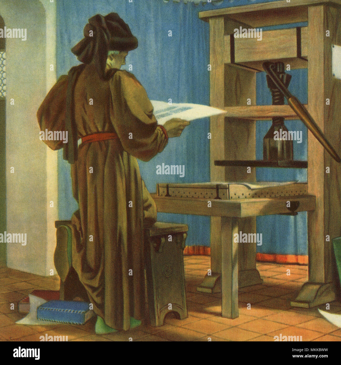 William caxton press hi-res stock photography and images - Alamy