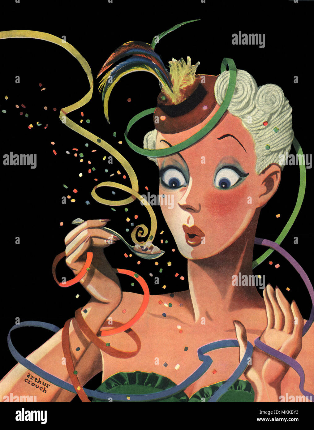 Lady at Celebration Stock Photo - Alamy