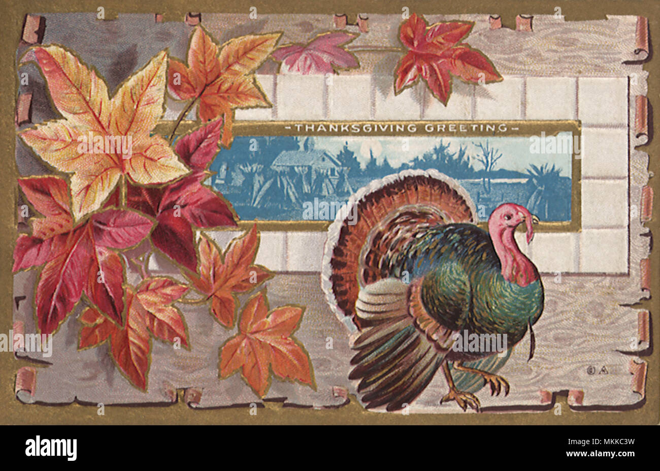 Leaves and Turkey Stock Photo - Alamy