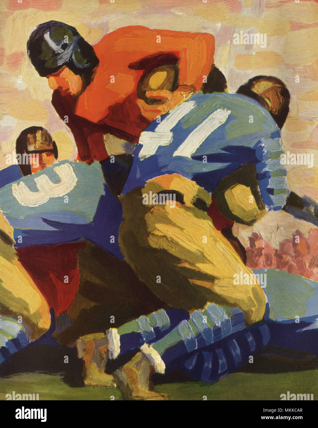 Making a Tackle Stock Photo - Alamy