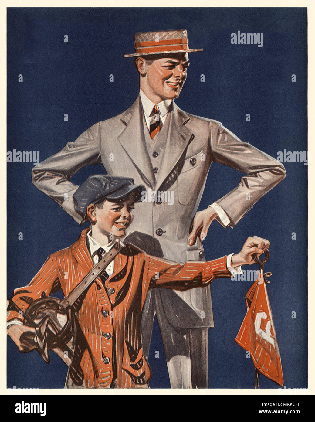 Man in Suit, Caddie Stock Photo - Alamy