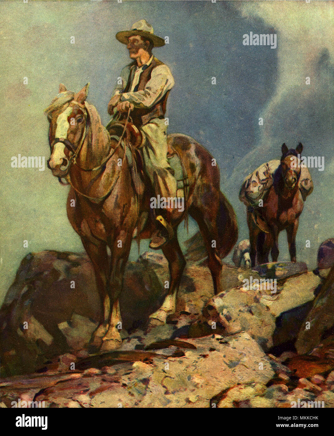 Cowboy horses pack hi-res stock photography and images - Alamy