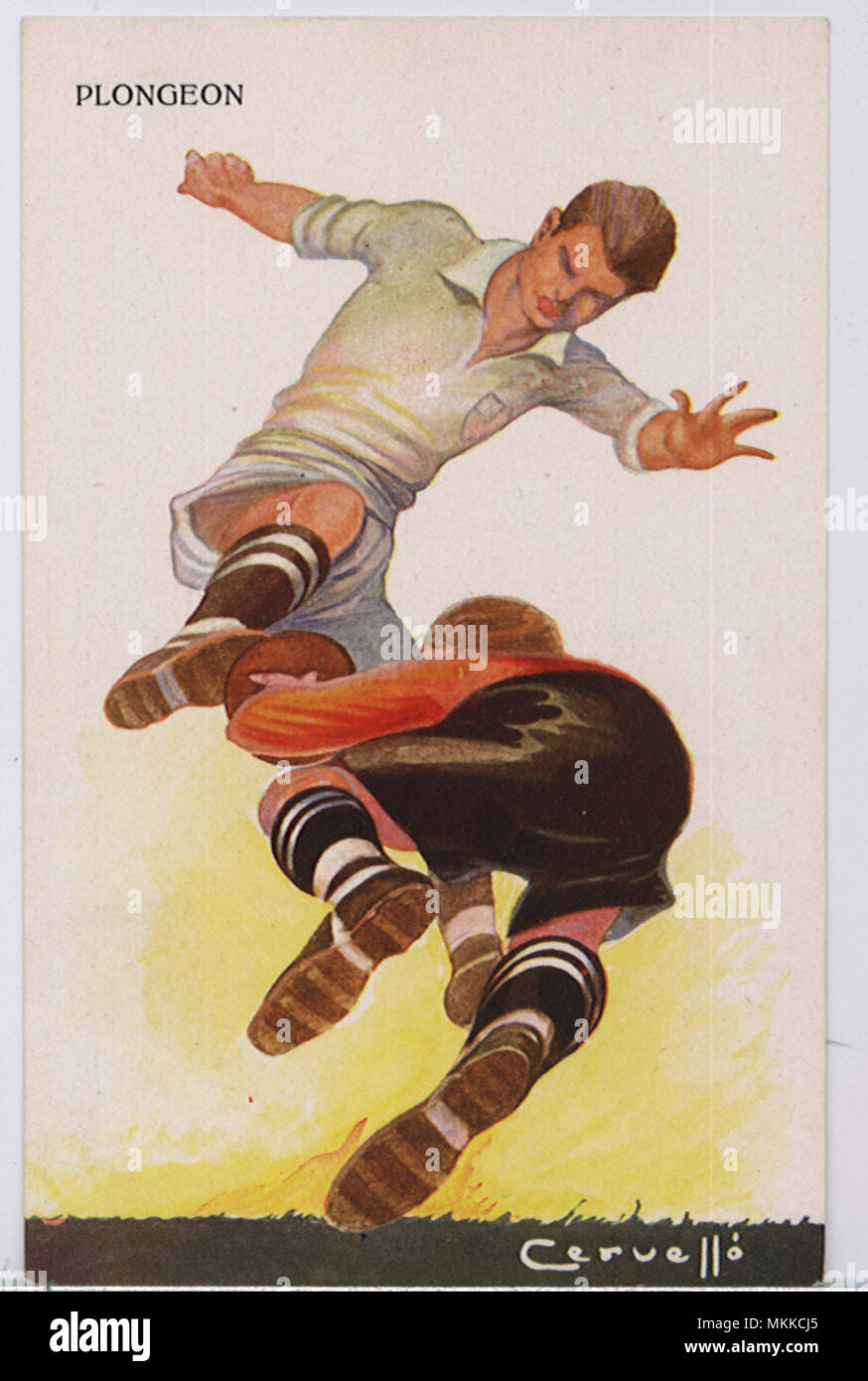 Vintage soccer player illustration hi-res stock photography and images ...