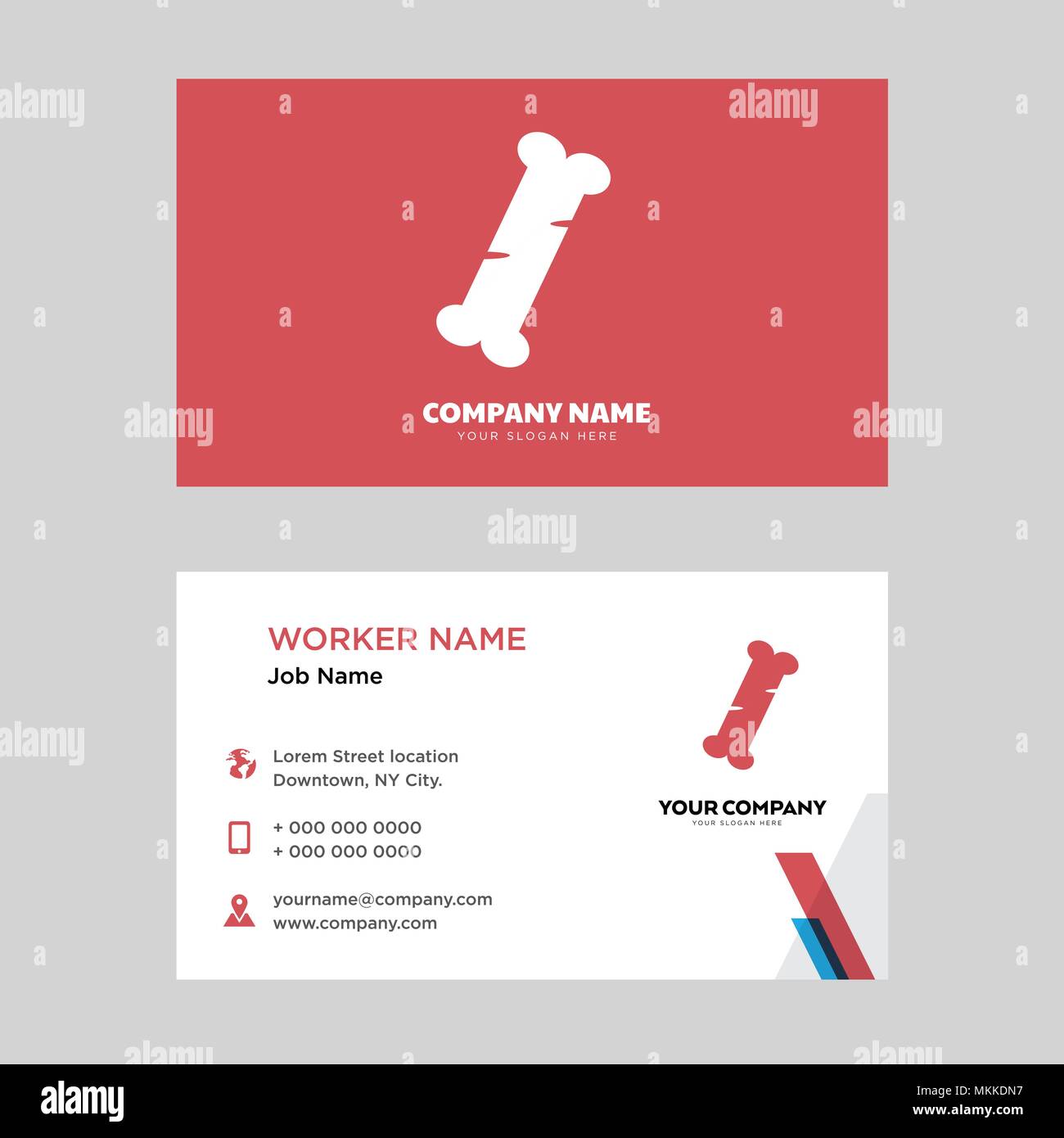 Human Bone business card design template, Visiting for your company ...