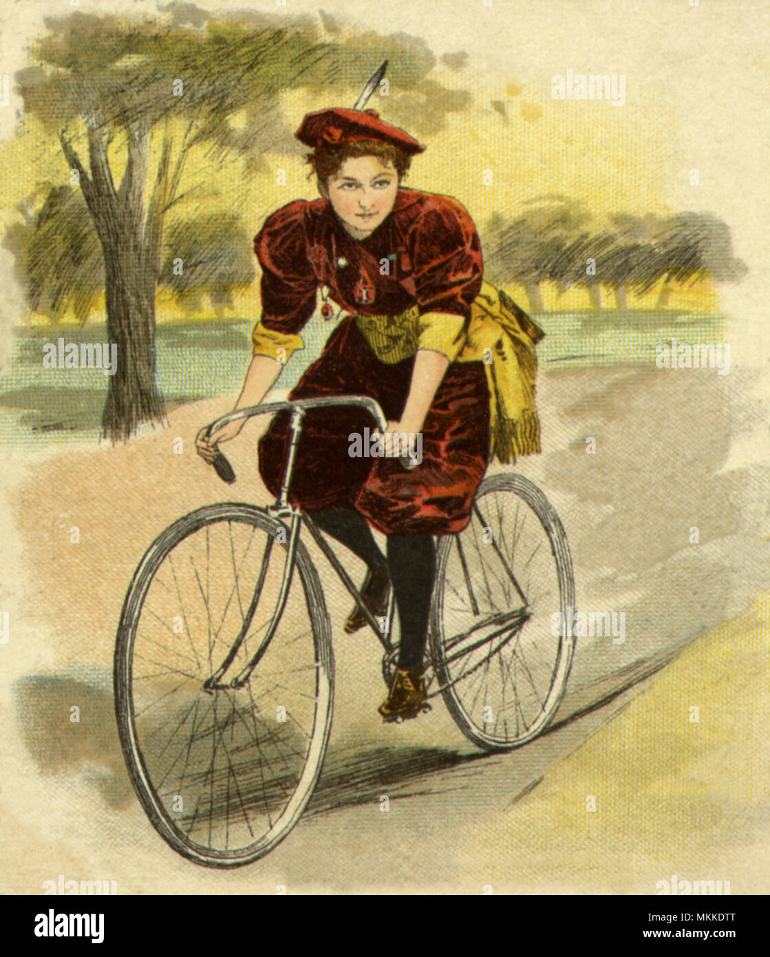 Girl on Bike Stock Photo - Alamy