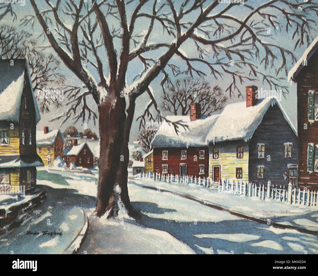 Winter on Main Street Stock Photo - Alamy