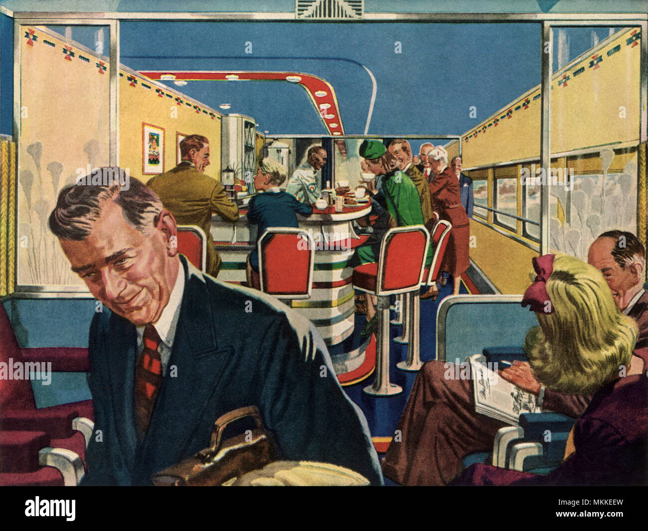 Train Coffee Shop Stock Photo - Alamy