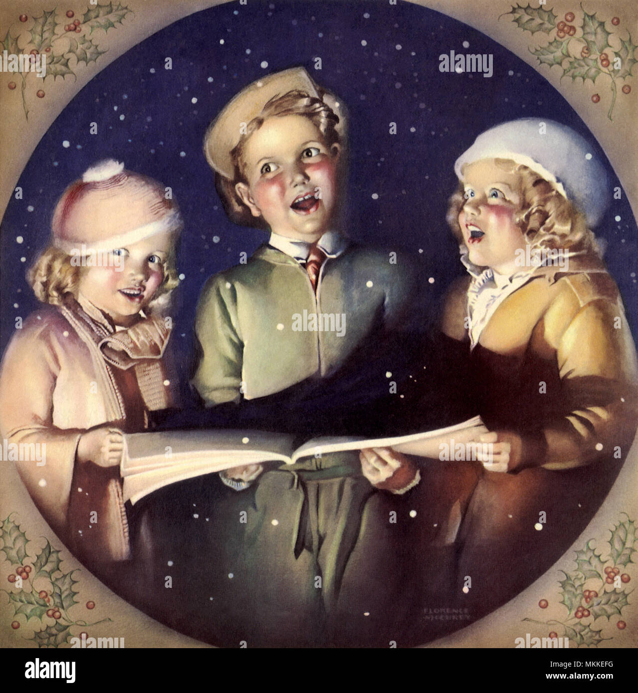 Children singing carols hi-res stock photography and images - Alamy